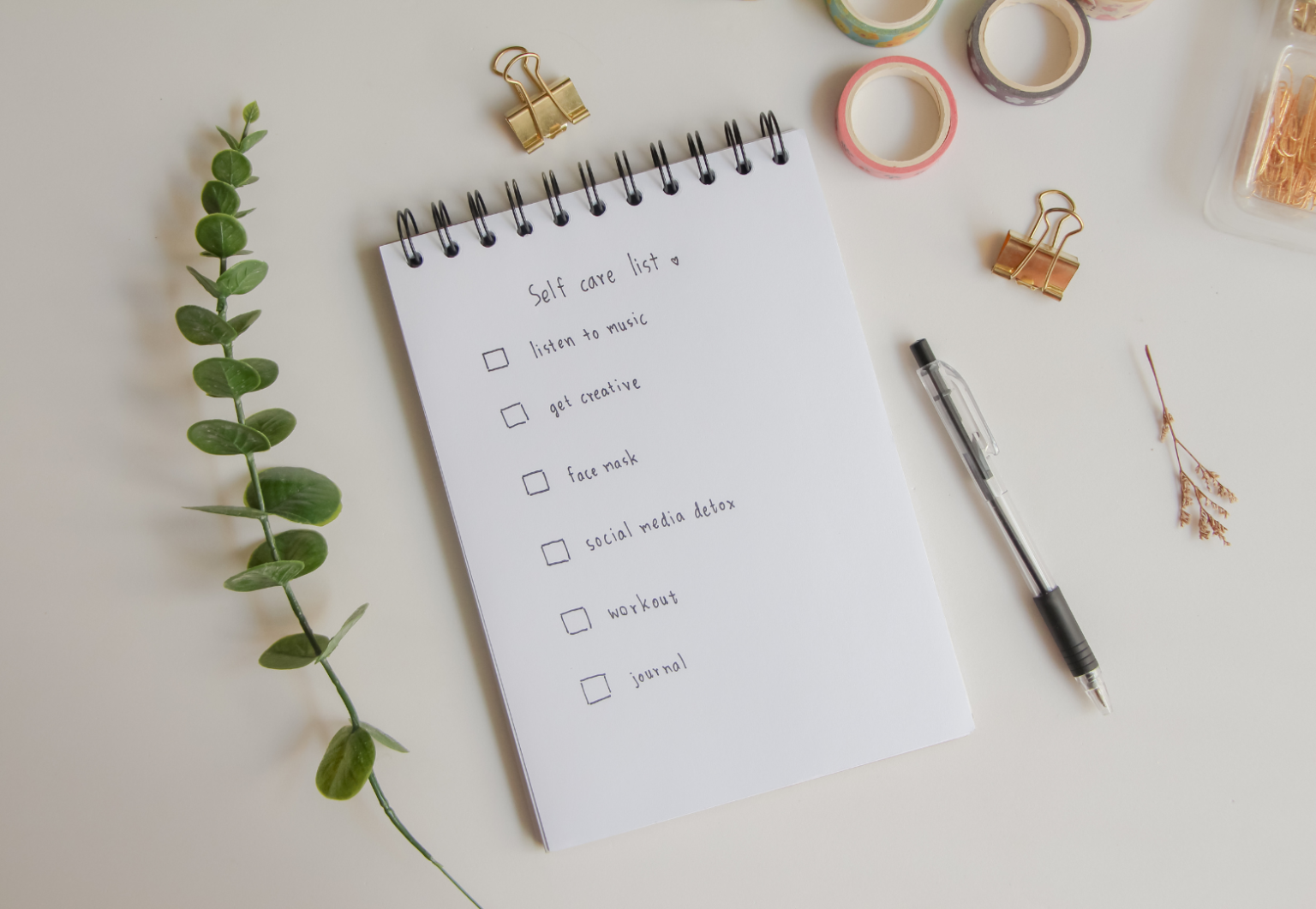 How to Write a Self-Care List - Acenda